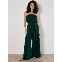 Apricot Damen Jumpsuit "Bandeau-Tetra-Overall", gr&uuml;n, Gr. 34, unifarben, gewebt, Obermaterial: 100% Baumwolle CO., Overalls, mit Wickelbein
