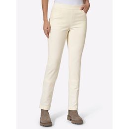 Heine Damen Cordhose, Natur, Gr. 42, R&ouml;hrenhosen, Material: Baumwolle