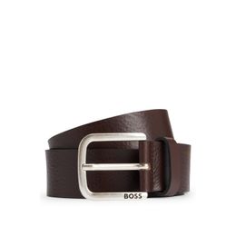 BOSS Herren Lederg&uuml;rtel "Janni Sz40", braun, Gr. 100, unifarben, Leder, G&uuml;rtel, mit Pr&auml;gung auf der Schlie&szlig;e