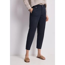 Street One Damen Chinohose, blau, Gr. 40, unifarben, Web, 97% Baumwolle, 3% Elasthan, Hosen, soft