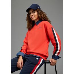 Kangaroos Damen Sweatshirt, rot, Gr. 48, Sweatware, Obermaterial: 80% Baumwolle, 20% Polyester, Sweatshirts, mit Rundhalsausschnitt, aus Baumwolle