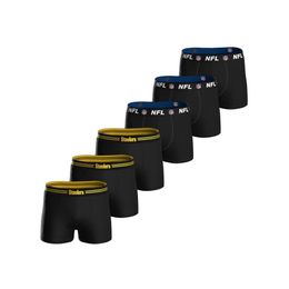 NFL Boxershort 6er Pack in Pittsburgh Steelers/Schwarz | Gr.: XXL