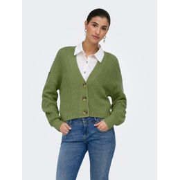 Only Damen Strickjacke "ONLCAROL NICE L/S CARDIGAN KNT NOOS", gr&uuml;n, Gr. M, unifarben, Strick, Obermaterial: 100% Polyacryl, Strickjacken, Kunstfaser,