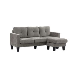 HOMCOM Ecksofa in Braun 186L x 130B x 84H cm | Gr.: onesize