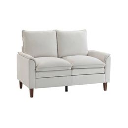 HOMCOM Zweisitzer Sofa in Cremewei&szlig; 146L x 84B x 95H cm | Gr.: onesize