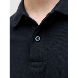 Jack & Jones PlusSize Herren Poloshirt "JPRBLAWESTON SS POLO PLS", schwarz, Gr. 4XL, JACK & JONES PLUSSIZE, unifarben, Jersey, Obermaterial: 100% Baumwolle, Shirts, mit