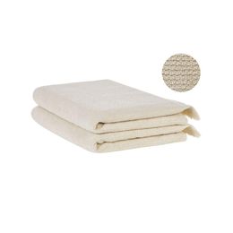 Beliani 2er-Set Handtuch ATIU in Beige | Gr.: onesize