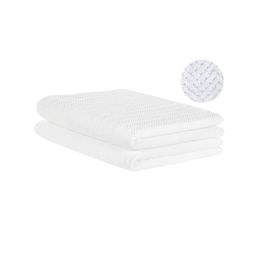 Beliani 2er-Set Handtuch MITIARO in Wei&szlig; | Gr.: onesize