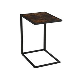 HOMCOM Beistelltisch in Rustikal-Braun & Schwarz 56L x 36B x 68H cm | Gr.: onesize