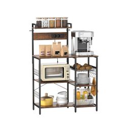 HOMCOM K&uuml;chenregal in Rustikal-Braun 90L x 42B x 130H cm | Gr.: onesize