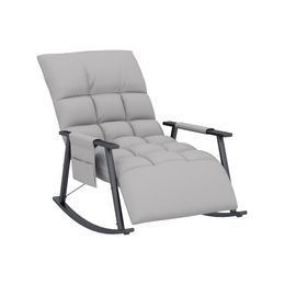 HOMCOM Schaukelstuhl in Grau 60L x 134B x 70H cm | Gr.: onesize