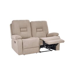 Beliani 2-Sitzer Sofa BERGEN in Beige/Schwarz - (W) 146 x (H) 101 x (L) 73 cm | Gr.: onesize