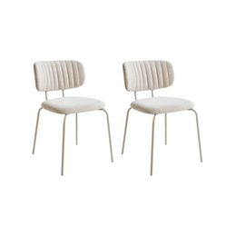 Beliani 2er-Set Esszimmerstuhl IRINS in Beige | Gr.: onesize