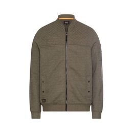 Camel Active Sweat-Bomberjacke mit &Auml;rmeltasche in Olivgr&uuml;n | Gr.: L