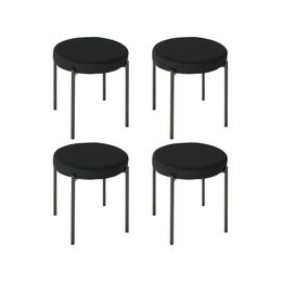 HOMCOM Esszimmerhocker in Schwarz 41,5L x 41,5B x 46H cm | Gr.: onesize