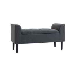 HOMCOM Sitzbank in Dunkelgrau & Schwarz 116L x 44B x 58H cm | Gr.: onesize
