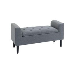 HOMCOM Sitzbank in Hellgrau & Schwarz 116L x 44B x 58H cm | Gr.: onesize