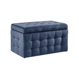 Beliani Ottomane MICHIGAN in Blau - (W) 72 x (H) 40 x (L) 42 cm | Gr.: onesize