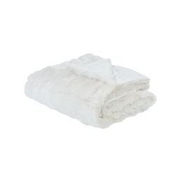 Beliani Kuscheldecke SALKA in Wei&szlig; - (W) 150 x (H) 1.5 x (L) 200 cm | Gr.: onesize