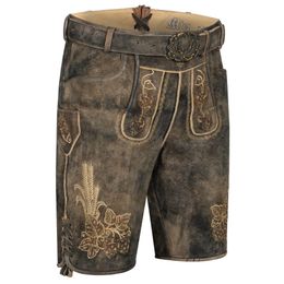 N&uuml;bler N&uuml;bler Lederhose kurz Kuno Smoke | Gr.: 48