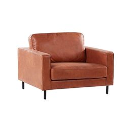 Beliani Sessel SAVALEN in Braun/Schwarz - (W) 117 x (H) 87 x (L) 91 cm | Gr.: onesize