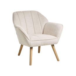 Beliani Sessel TORUD in Beige/Braun - (W) 79 x (H) 76 x (L) 72 cm | Gr.: onesize