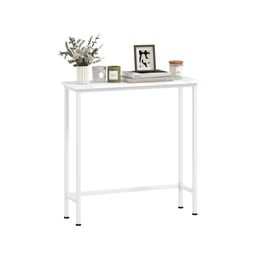 HOMCOM Konsolentisch in Wei&szlig; 75L x 24B x 76H cm | Gr.: onesize