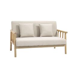 HOMCOM 2 Sitzer Sofa in Beige 123L x 69B x 74H cm | Gr.: onesize