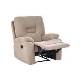 Beliani Fernsehsessel BERGEN in Beige/Schwarz - (W) 85 x (H) 101 x (L) 74 cm | Gr.: onesize