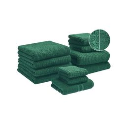 Beliani 11er-Set Handtuch ATAI in Gr&uuml;n | Gr.: onesize