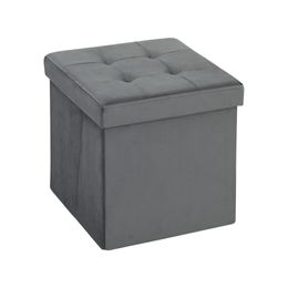 HOMCOM Sitzhocker in Grau 38L x 38B x 38H cm | Gr.: onesize
