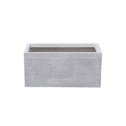 Beliani Outdoor Blumentopf MYRA in Wei&szlig; - (W) 50 x (H) 24 x (L) 23 cm | Gr.: onesize