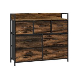 HOMCOM Kommode in Rustikal-Braun 98L x 29B x 85H cm | Gr.: onesize