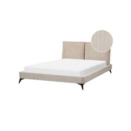Beliani Doppelbett MELLE in Beige - (W) 175 x (H) 98 x (L) 240 cm | Gr.: onesize