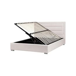 Beliani Doppelbett ROUEN in Beige - (W) 168 x (H) 111 x (L) 214 cm | Gr.: onesize