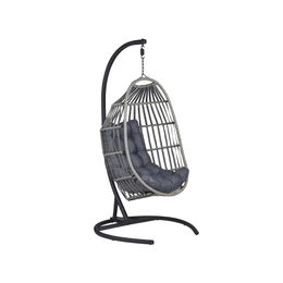 Beliani H&auml;ngesessel SESIA in Grau - (W) 105 x (H) 198 x (L) 105 cm | Gr.: onesize