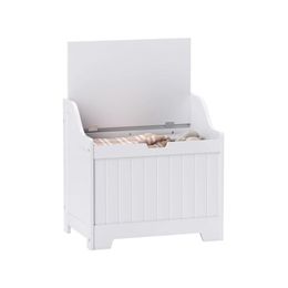 HOMCOM Aufbewahrungstruhe in Wei&szlig; 56,5L x 38B x 56H cm | Gr.: onesize