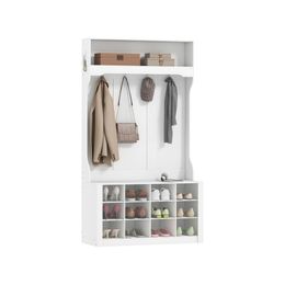 HOMCOM Garderobenst&auml;nder in Wei&szlig; 100L x 35B x 172,2H cm | Gr.: onesize