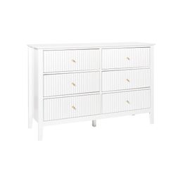 Beliani Kommode ASSISI in Wei&szlig;/Gold - (W) 120 x (H) 80 x (L) 40 cm | Gr.: onesize
