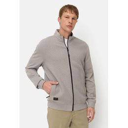 Camel Active Sweatjacke mit leichtem Stehkragen in Grau | Gr.: M