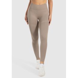 Smilodox Leggings Infinite Scrunch in Hellbraun | Gr.: L