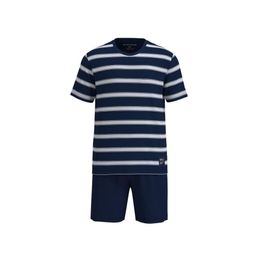 Tom Tailor Pyjama in Blau/Wei&szlig; | Gr.: L
