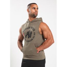 Gorilla Wear &Auml;rmelloser Marshall-Hoodie &ndash; Armeegr&uuml;n | Gr.: XXL