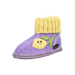 Haflinger Hausschuhe H&Uuml;TTENSCHUH ZITRONE in Violett | Gr.: 29