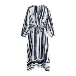 next Kleid Damen Gr&ouml;&szlig;e 36 navy / wei&szlig; Sommerkleid
