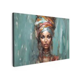 OnlyWow Leinwand Bilder Abstraktes Portr&auml;t | Gr.: 30 x 20 cm
