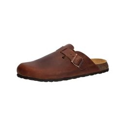 Lico Pantolette "Bioline Clog Leather" in Braun | Gr.: 38