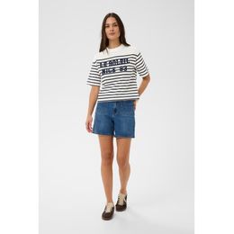 Kaffe T-shirt KAnolia Loose fit in CHALK/MIDNIGHT MARINE STRIPE | Gr.: M