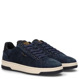 PME-Legend PME LEGEND Herren Sneaker "PORTER", Gr. 45, blau, Veloursleder, Schuhe, Schn&uuml;rschuh, Halbschuh, Freizeitsneaker mit Label