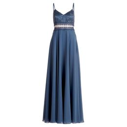 Vera Mont Abendkleid mit Spitze in Blue Stone | Gr.: 44